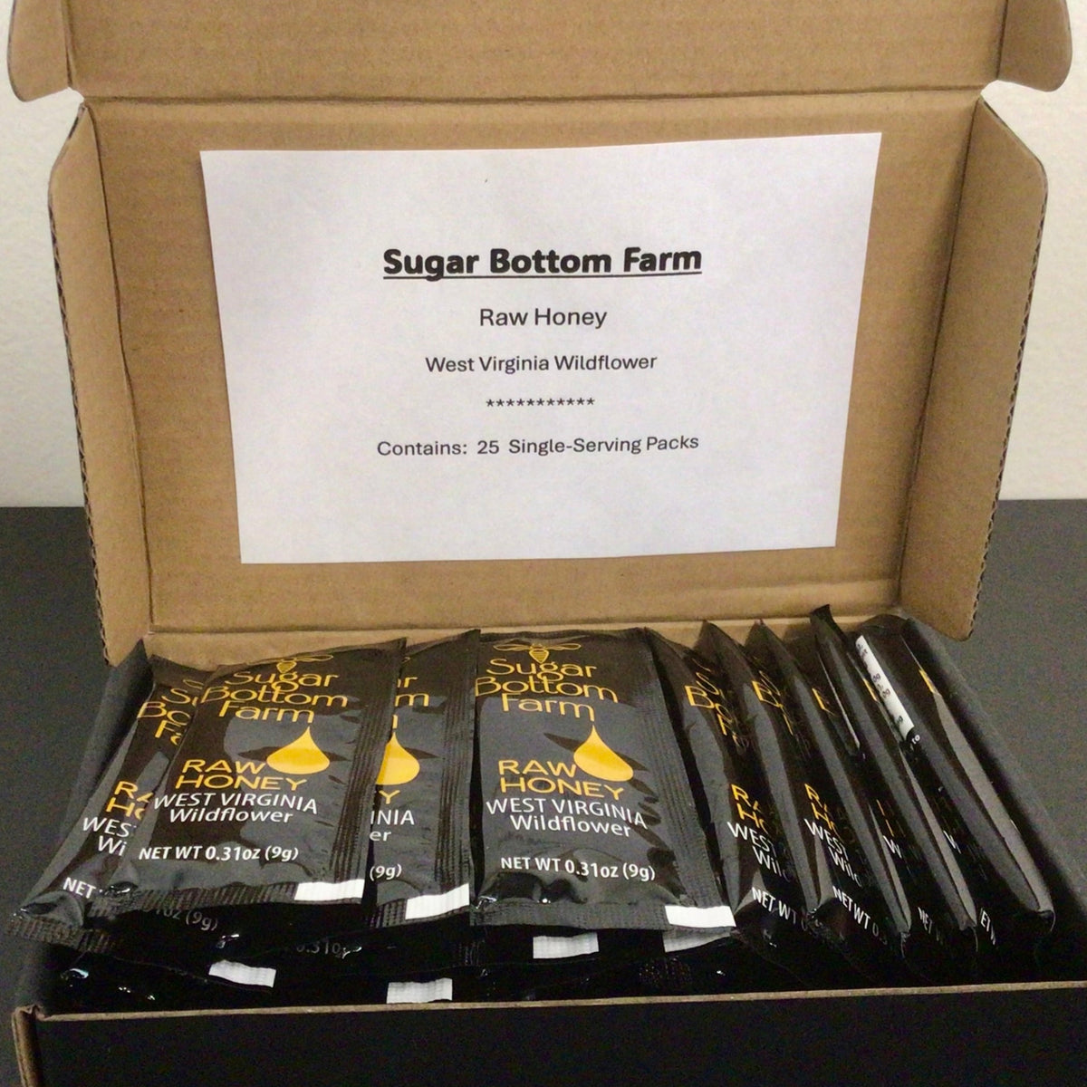 Single Serve WV Raw Honey Packets (25) – The Wheeling Artisan Center Shop
