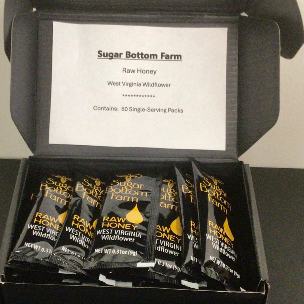 Single Serve WV Raw Honey Packets (50) – The Wheeling Artisan Center Shop
