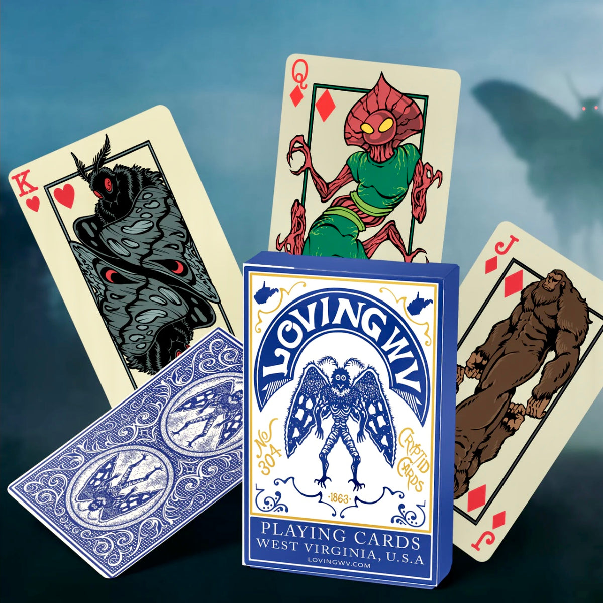 Cryptid Playing Cards from Loving WV – The Wheeling Artisan Center Shop